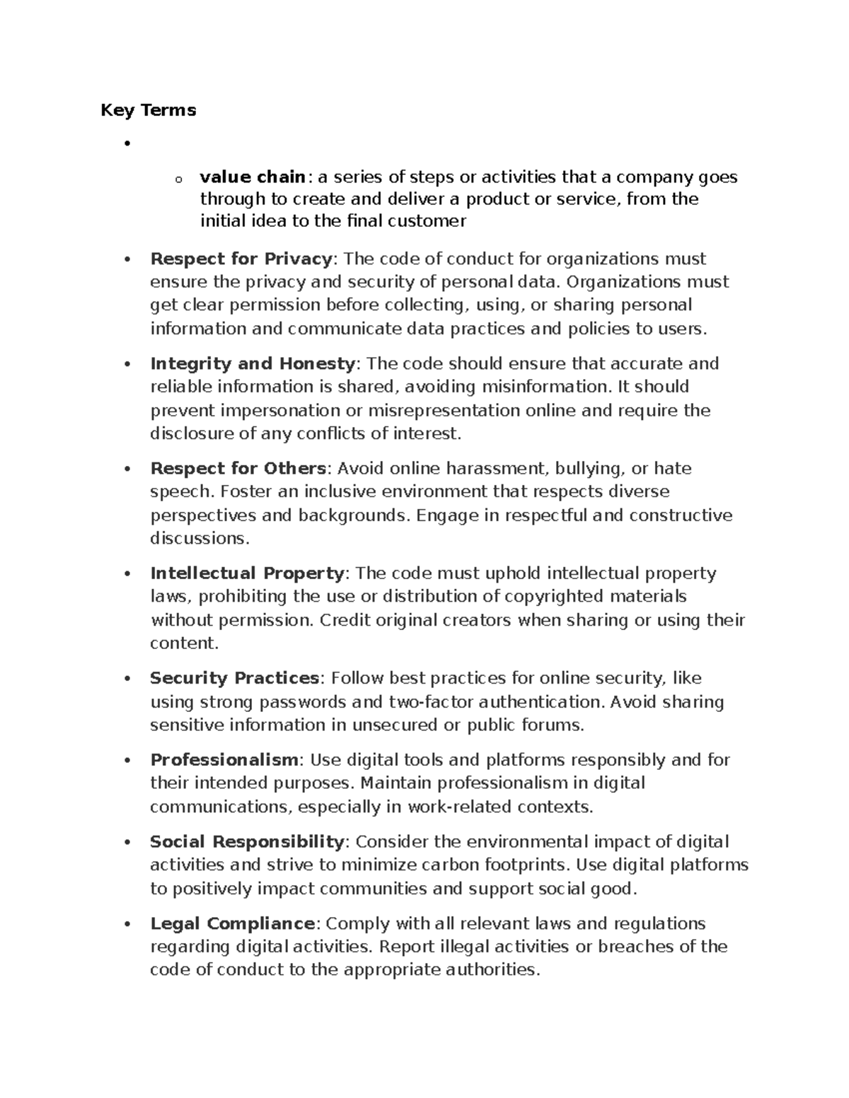 Key Terms in Technology and Ethics: Lesson 4 Overview - Studocu