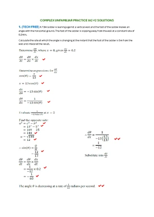 Mathematical Methods IA2 2023: Practice Exam Questions and Solutions ...