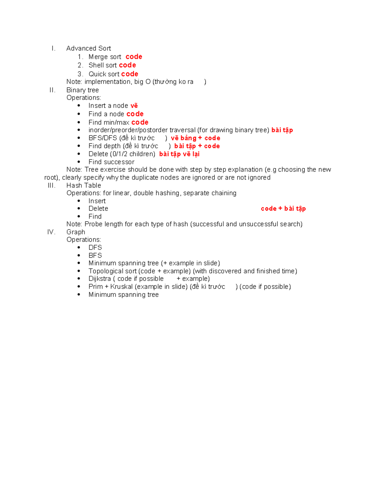 DSA 2023 Final Exam Notes: Advanced Sorting, Trees, Hash Tables ...
