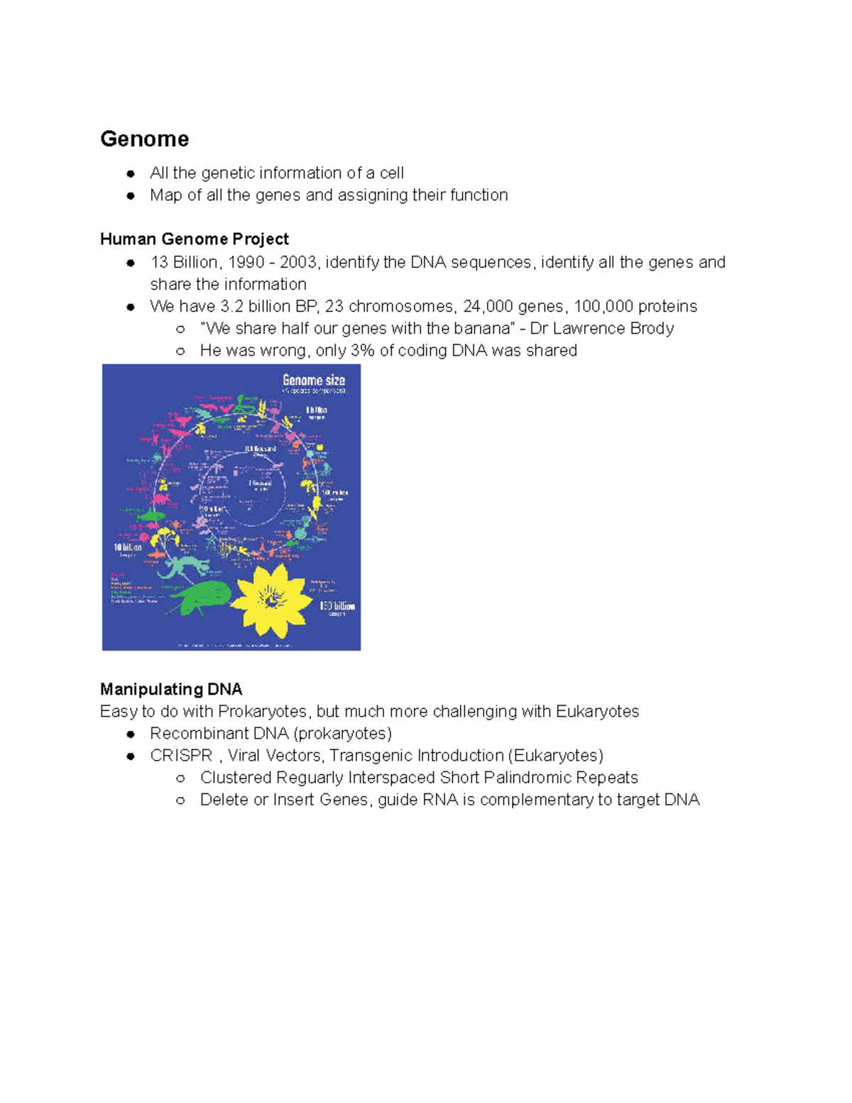W7-L2 Human Genome Project: Mapping Genes & Functions - Studocu