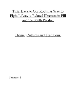 Rahenuma English Project YEAR 13 - FIJI YEAR 13 CERTIFICATE EXAMINATION ...