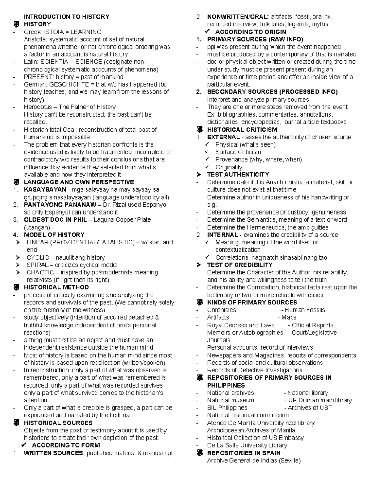 RIPH 101: Introduction to History - Key Concepts and Historical Methods ...