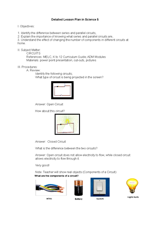 Science 8 Week 1 Quarter 1 - Lesson Plan in Science 8 DATE: July 29 ...