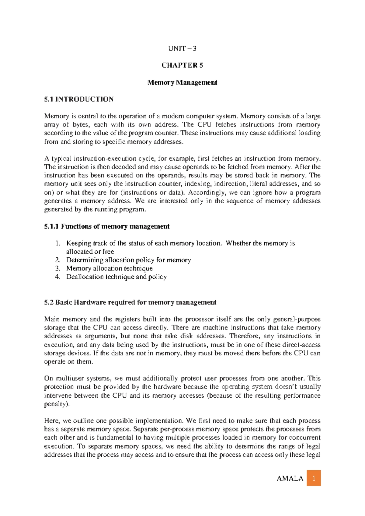 Operating System Unit-4 - UNIT-IV File Management: Concept of File, Access methods, File types ...