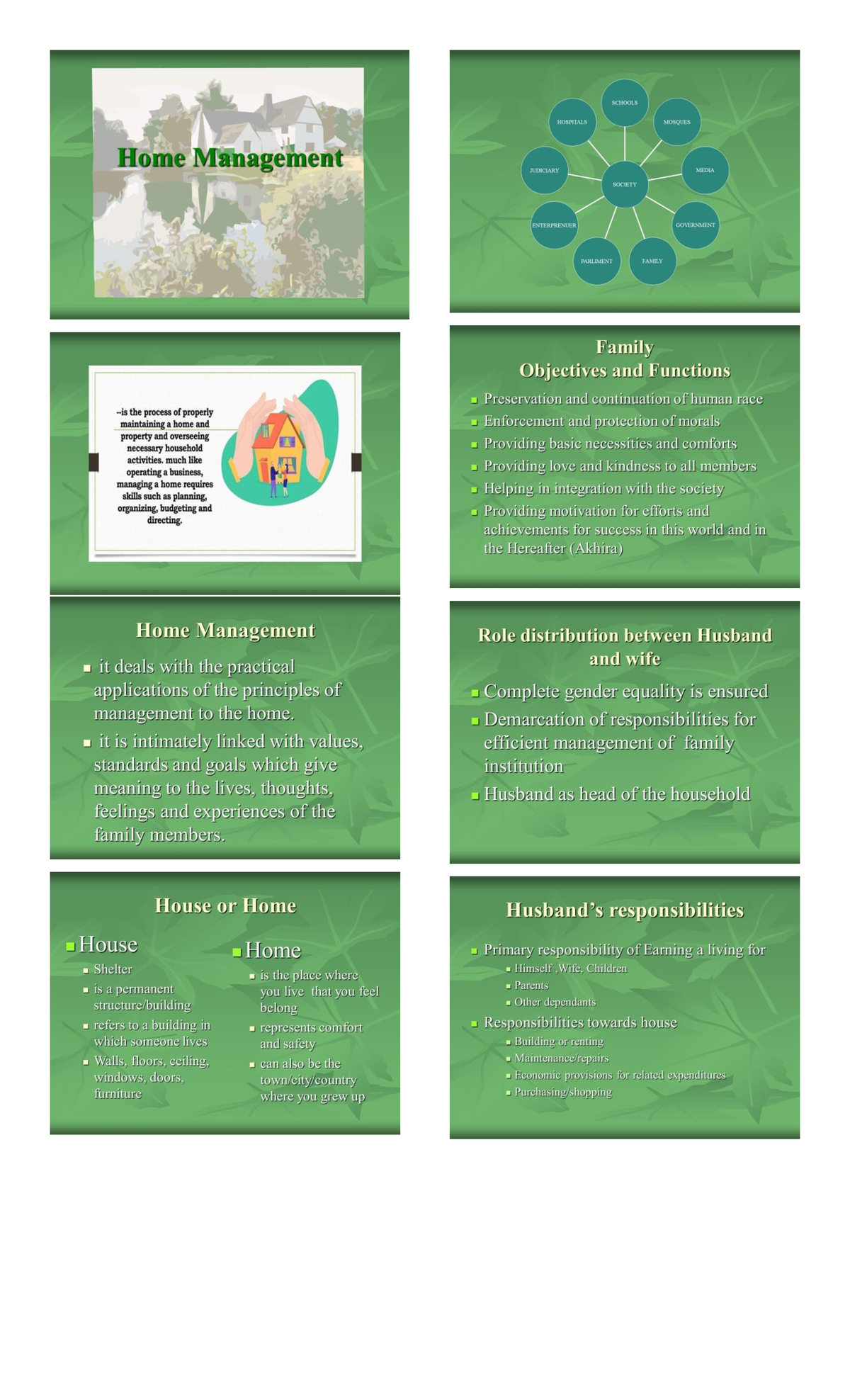 Home Management Overview: STLE 105 Lecture Notes - Studocu