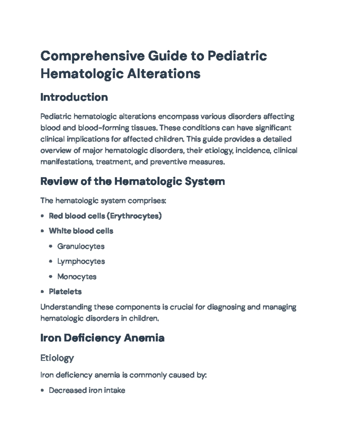 Hematologic System Assessment Guide: Key Concepts and Practices - Comprehensive Guide to ...