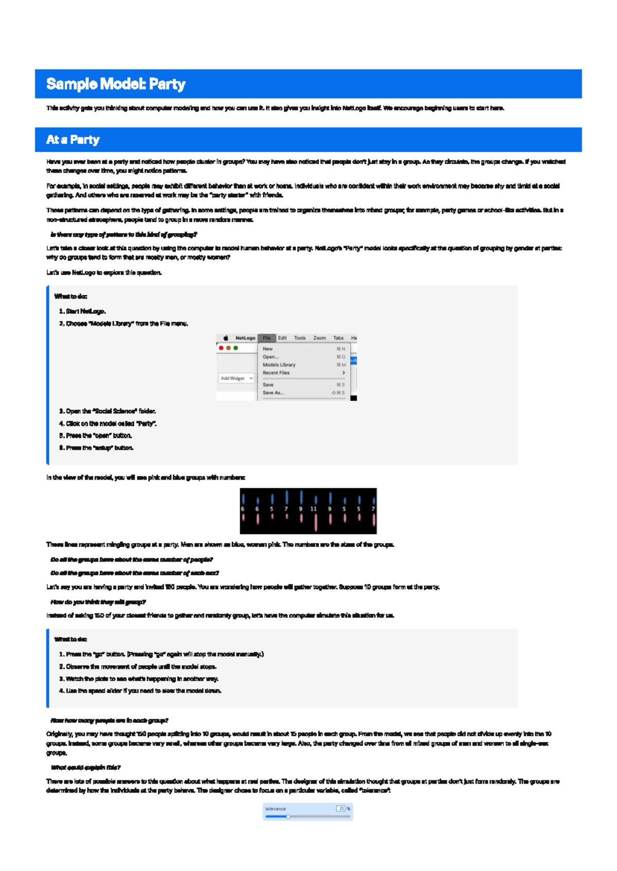 NetLogo Tutorial: Color and Energy Management in Turtles - Studeersnel
