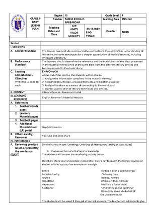 Lesson PLAN 7ES Grade 1O Emerald - GRADE 10 DAILY LESSON PLAN Region XI ...