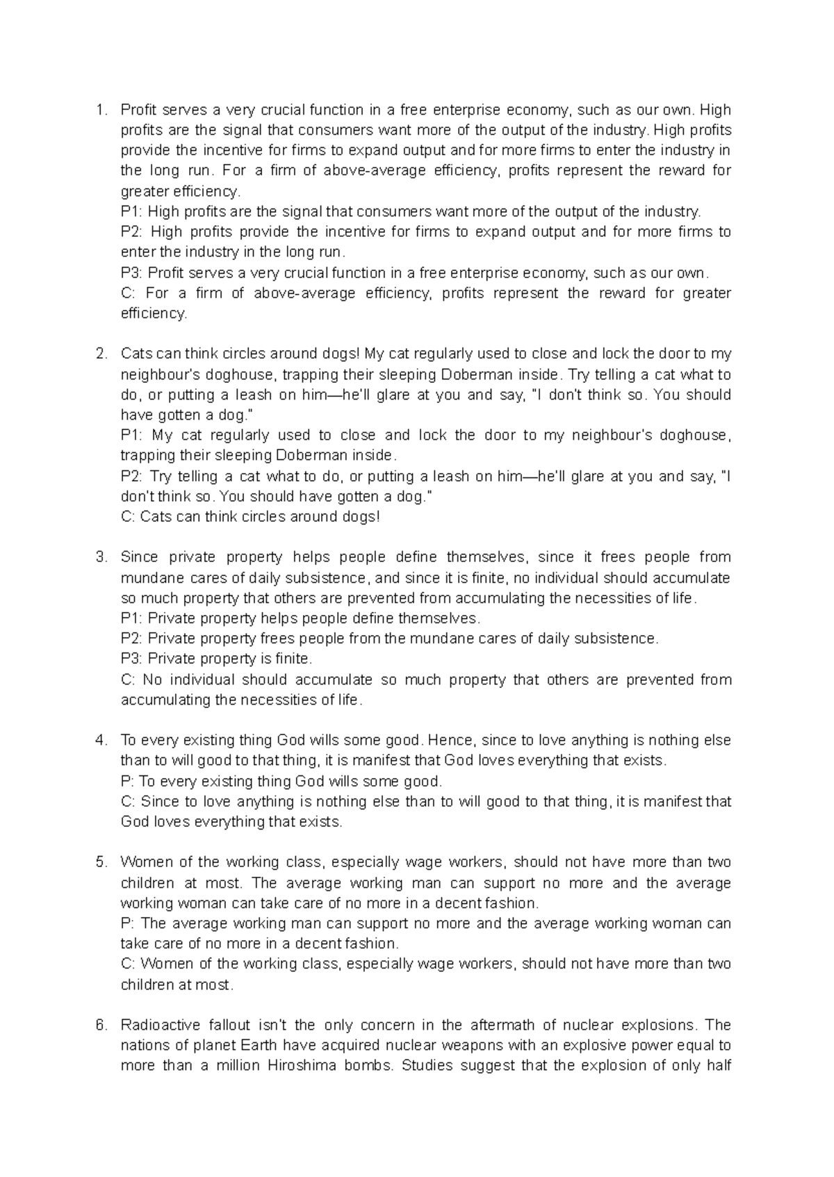 Extra Arguments - BLS LLB Logic 1 Sem 1 Insights and Analysis - Studocu