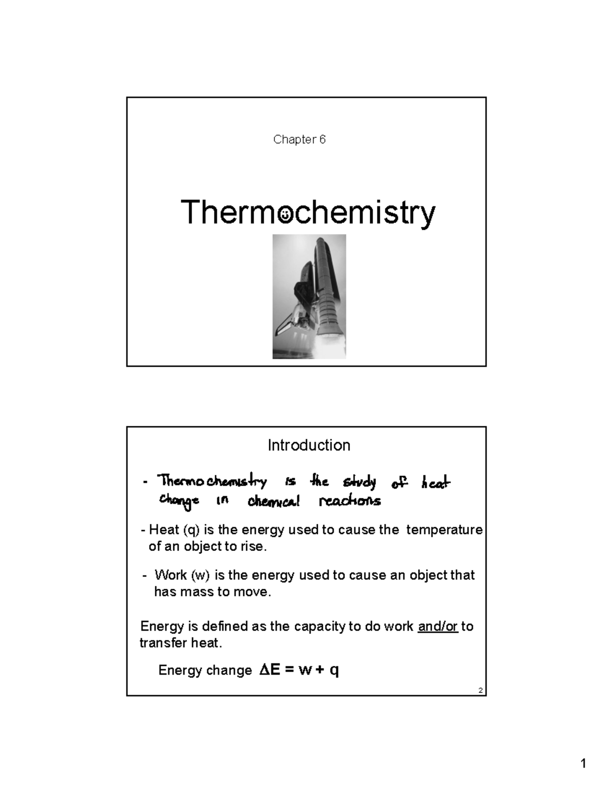 Chapter 6 Thermochemistry Notes for Engi 3014 (I) - Studocu