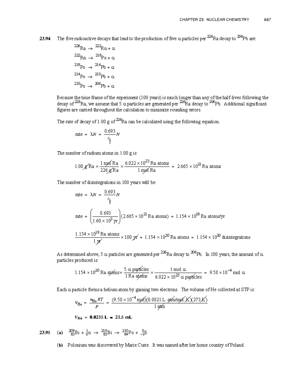 CHAPTER 23: NUCLEAR CHEMISTRY - Radioactive Decay Calculations - Studocu