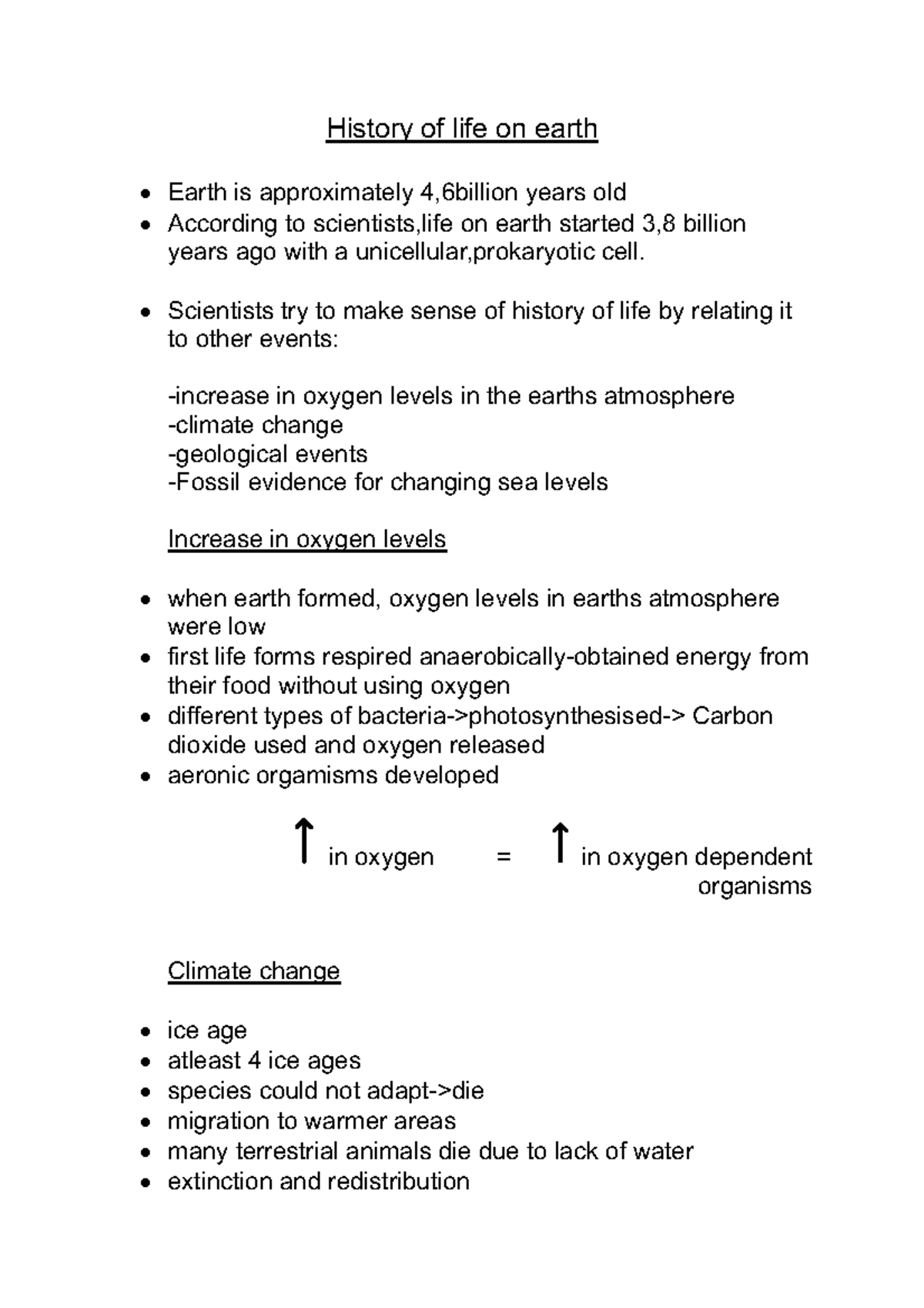 History of Life on Earth: A Geological Perspective (Course Code: BIO101 ...