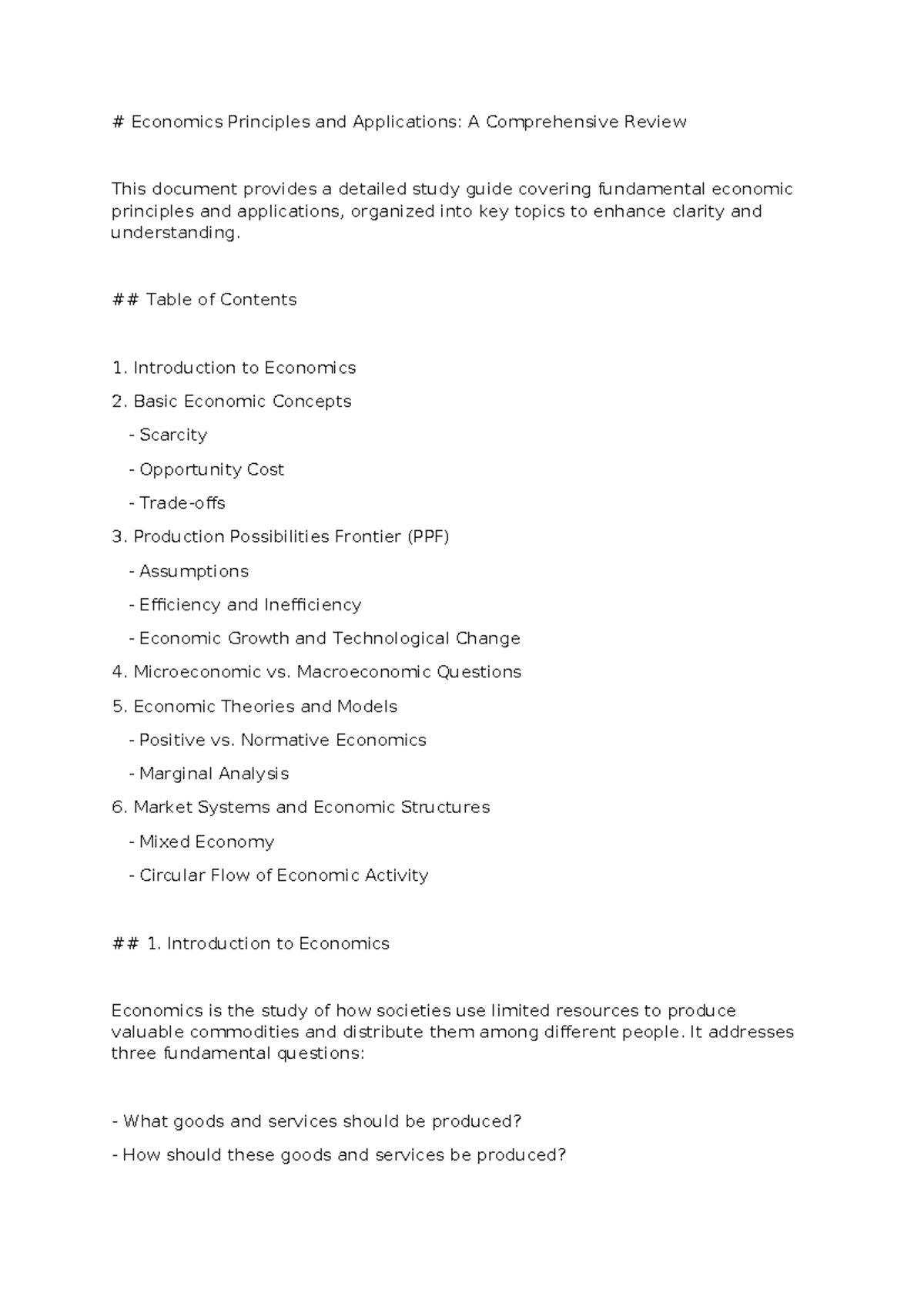 ECO 101: Comprehensive Review of Economics Principles & Applications ...
