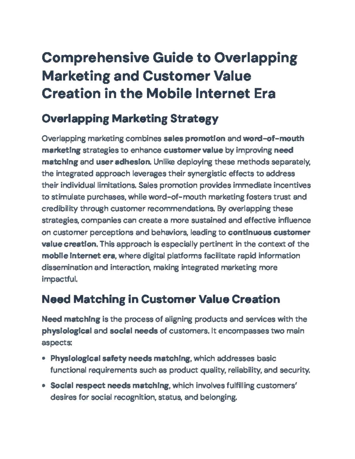 Comprehensive Analysis of Overlapping Marketing Strategies in the ...