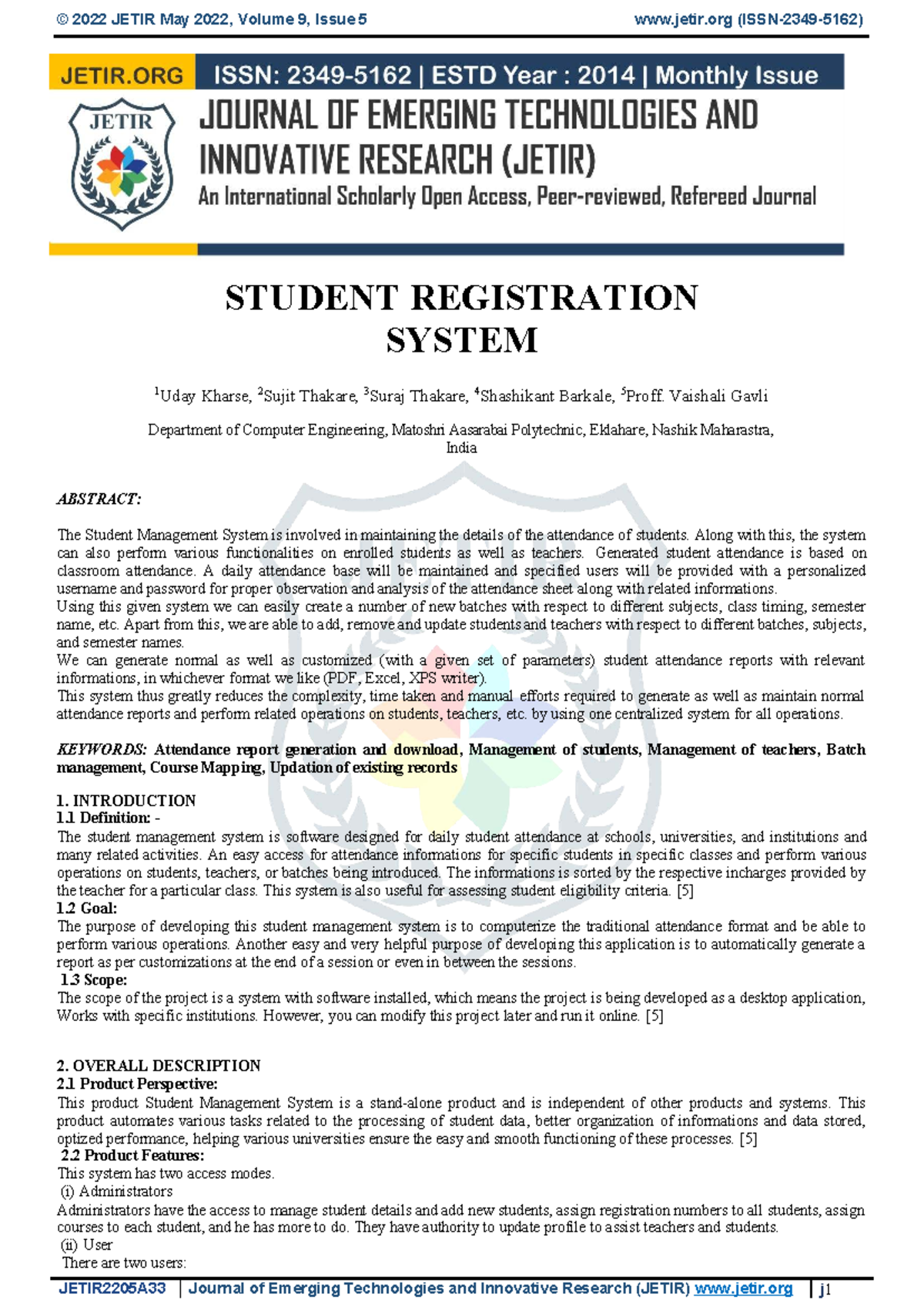 Student Registration System: A Comprehensive Management Approach ...