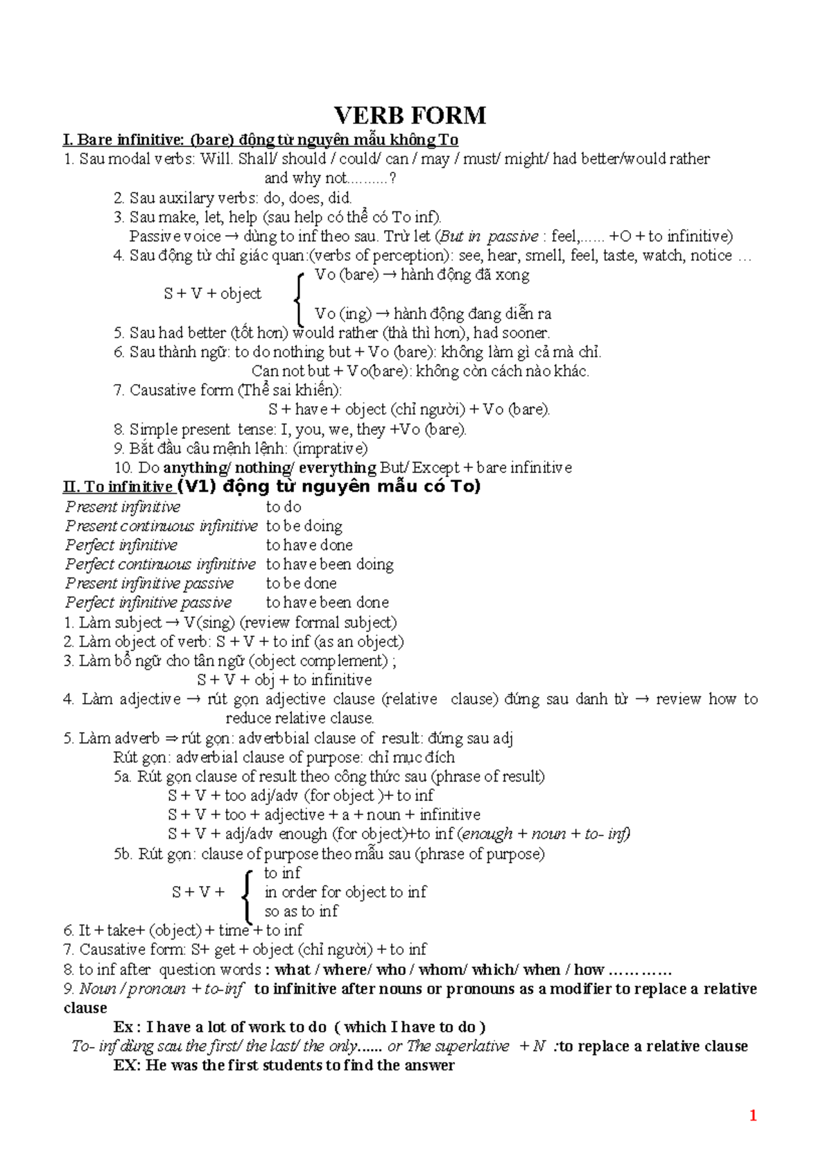 430154817 Verb Form: Theory, Exercises, and Answer Keys - Studocu