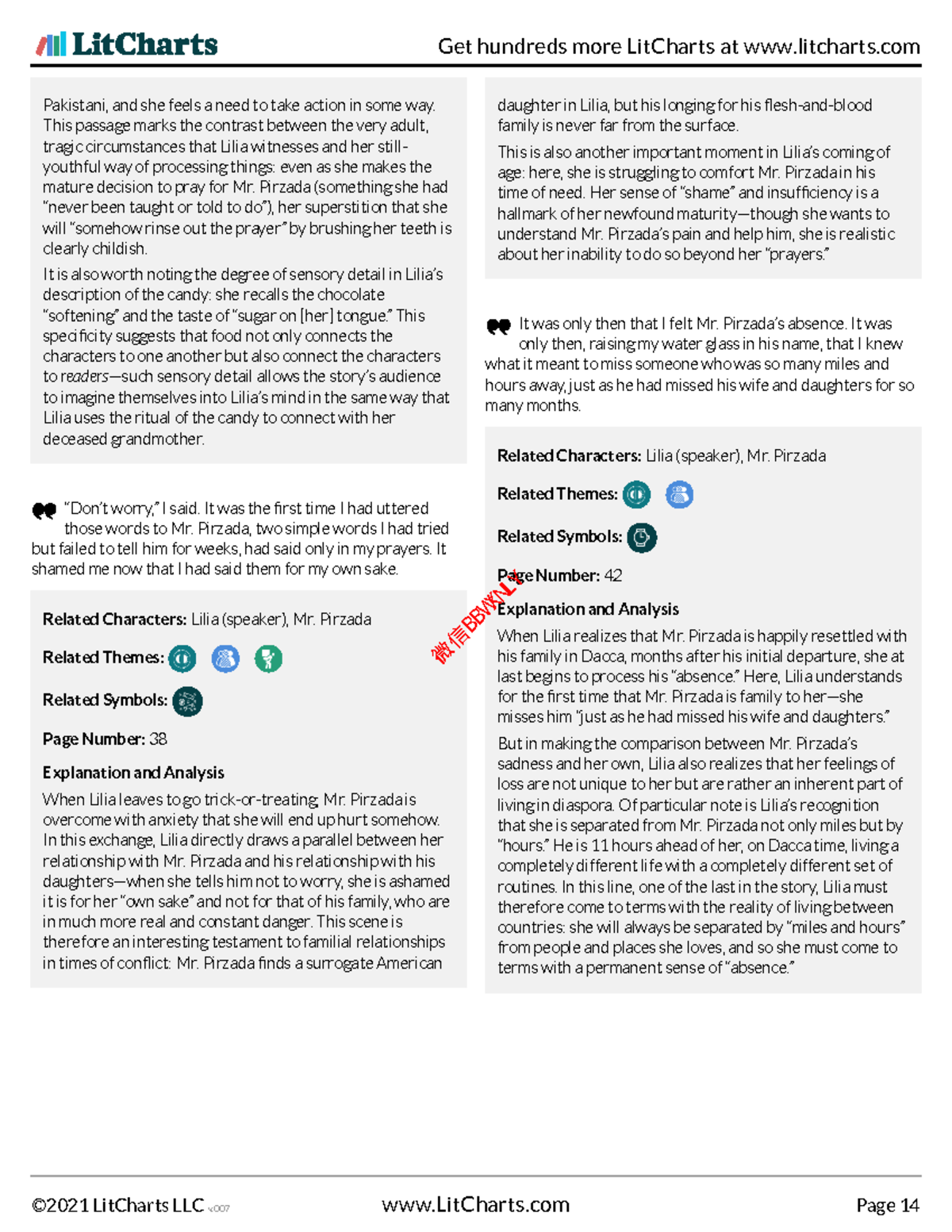 When-Mr-Pirzada-Came-to-Dine-Lit Chart 14 - Pakistani, and she feels a ...