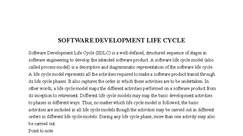 SOFTWARE DEVELOPMENT LIFE CYCLE (SDLC) & MODELS: A Comprehensive Guide ...