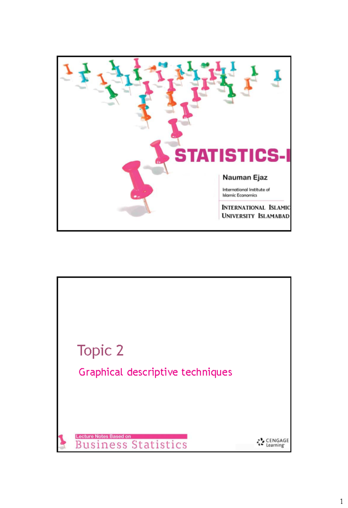descriptive statistics techniques - Topic 2 Graphical descriptive ...