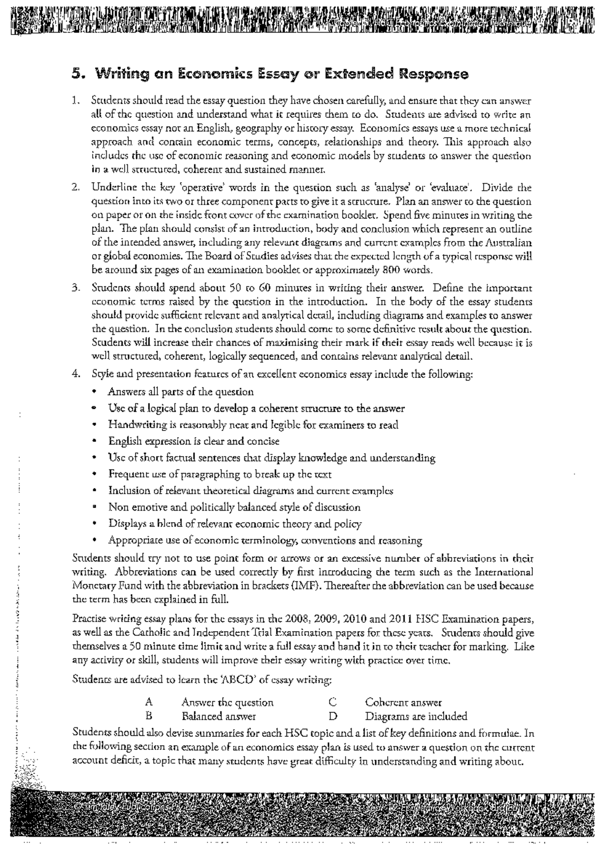 How to write an economics essay by Riley - 5. Writing an Economics ...