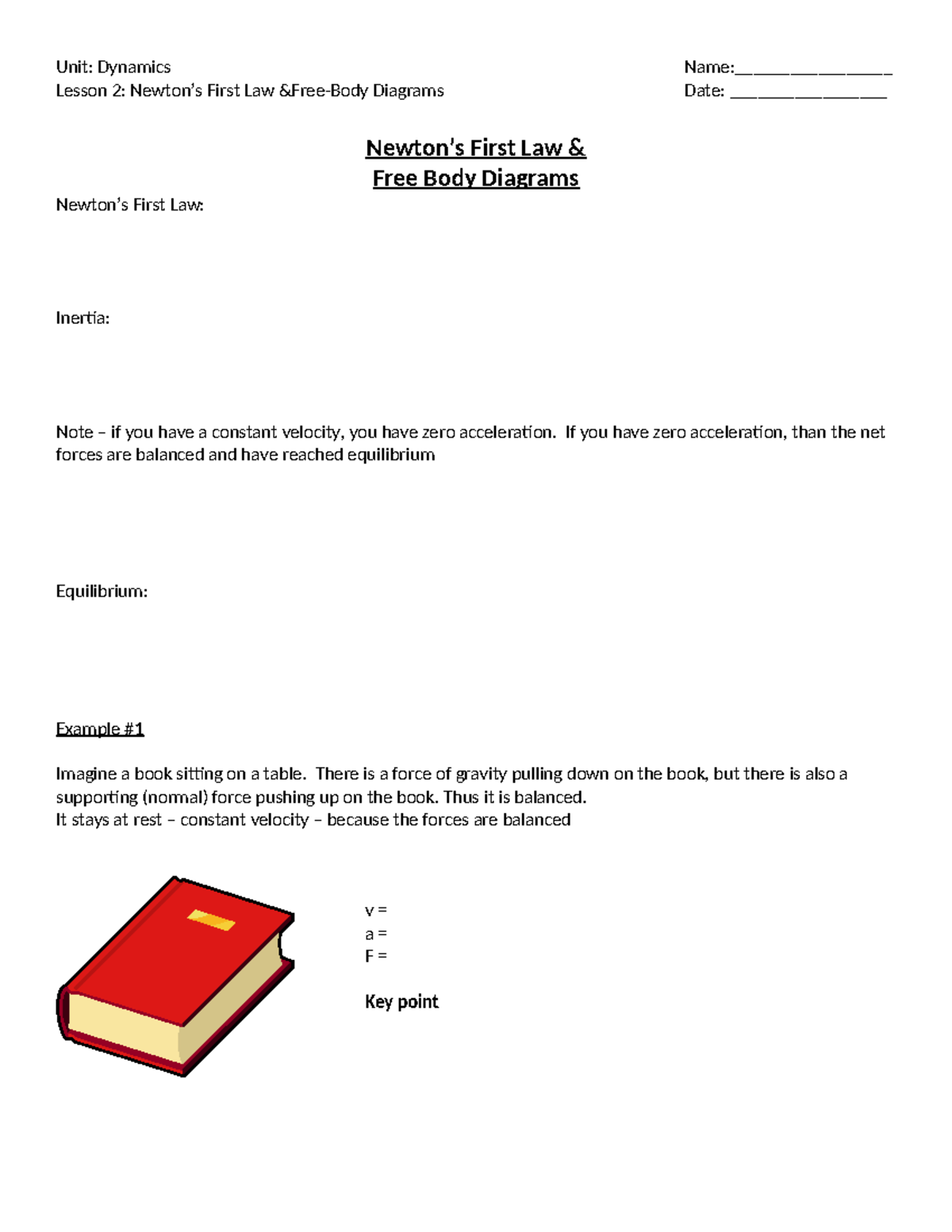Dynamics Lesson 2: First Law Diagrams & Examples (TCS501) - Studocu