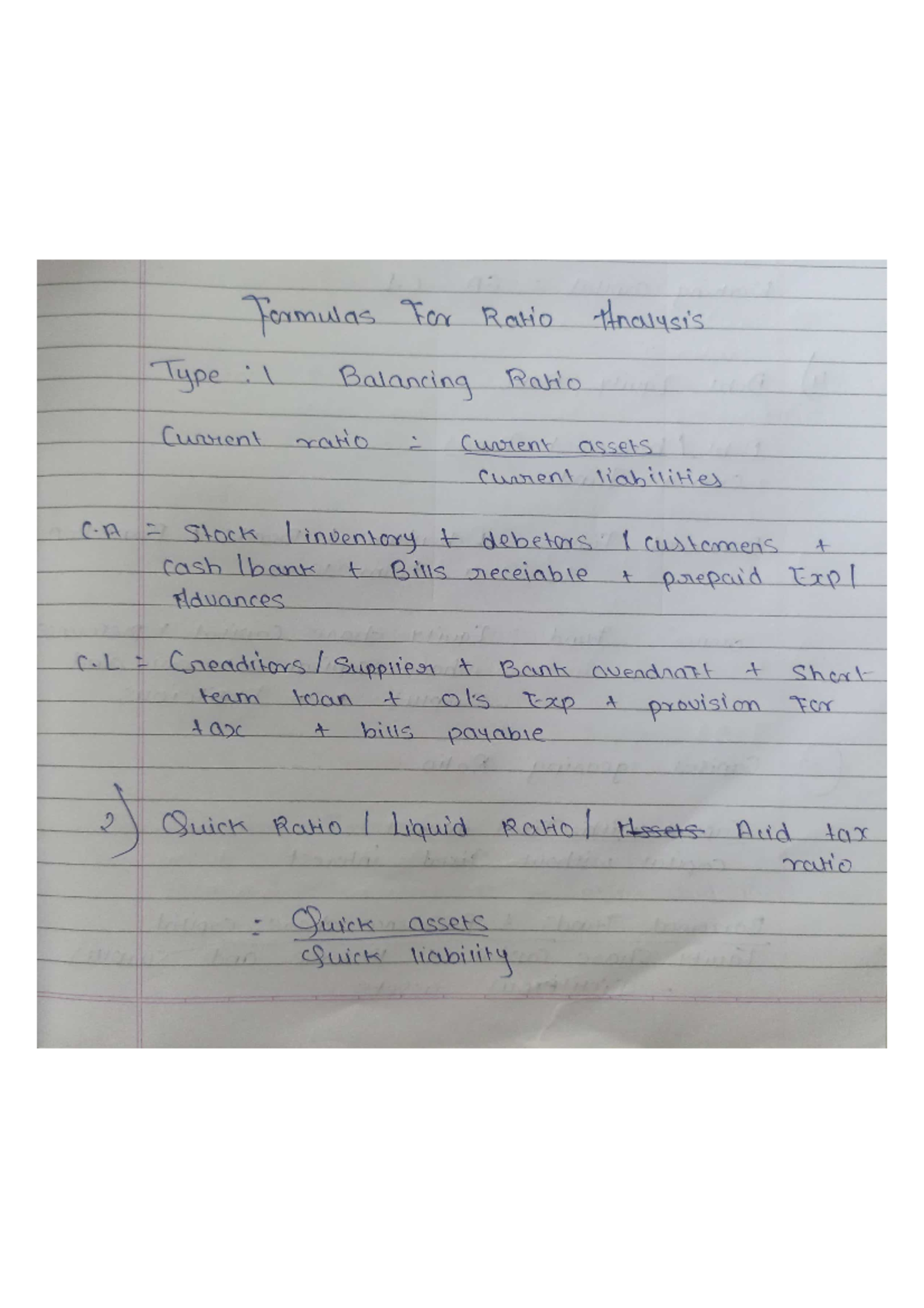 Ratio Analysis Formulas Formulas For Ratio Hnalysis Type Balancing 7759