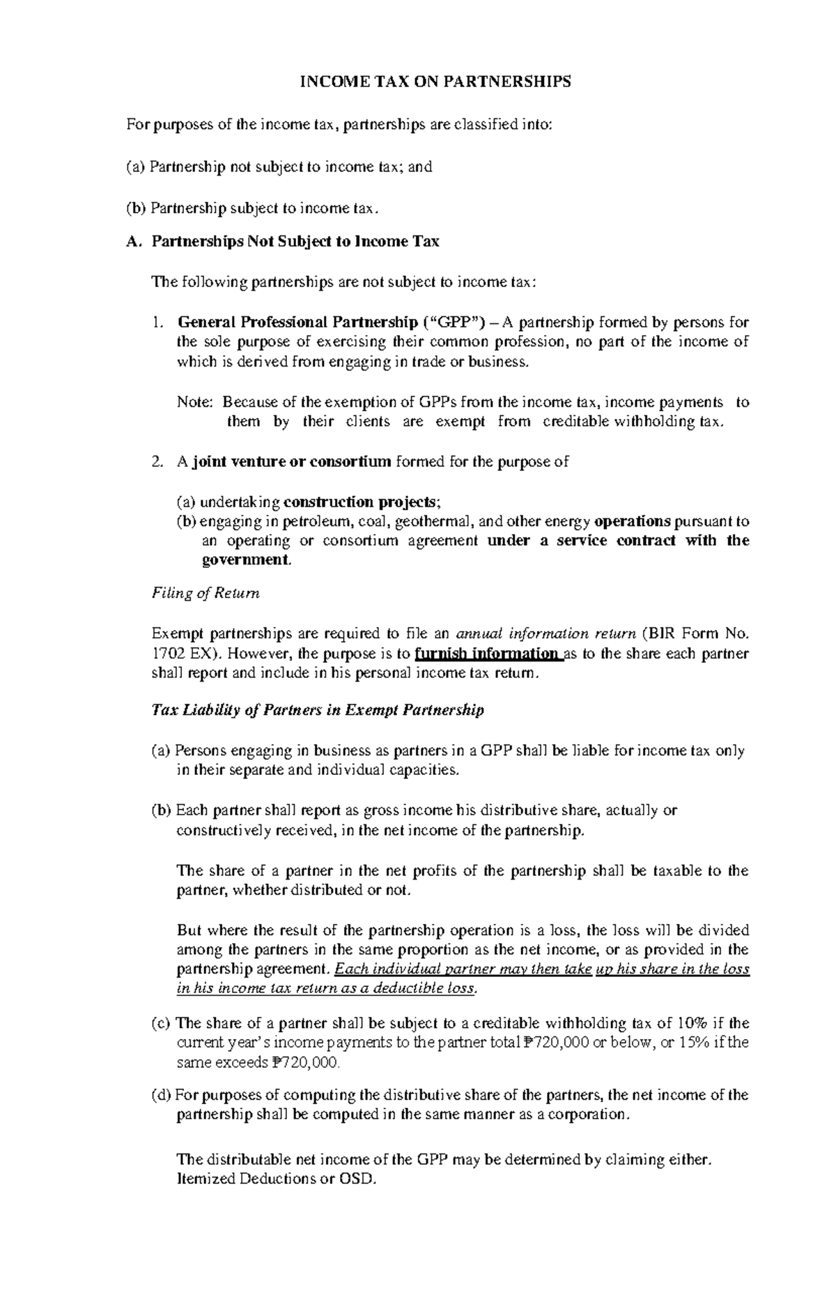 Partnership Taxation: Income Tax Implications and Filing Guidelines ...