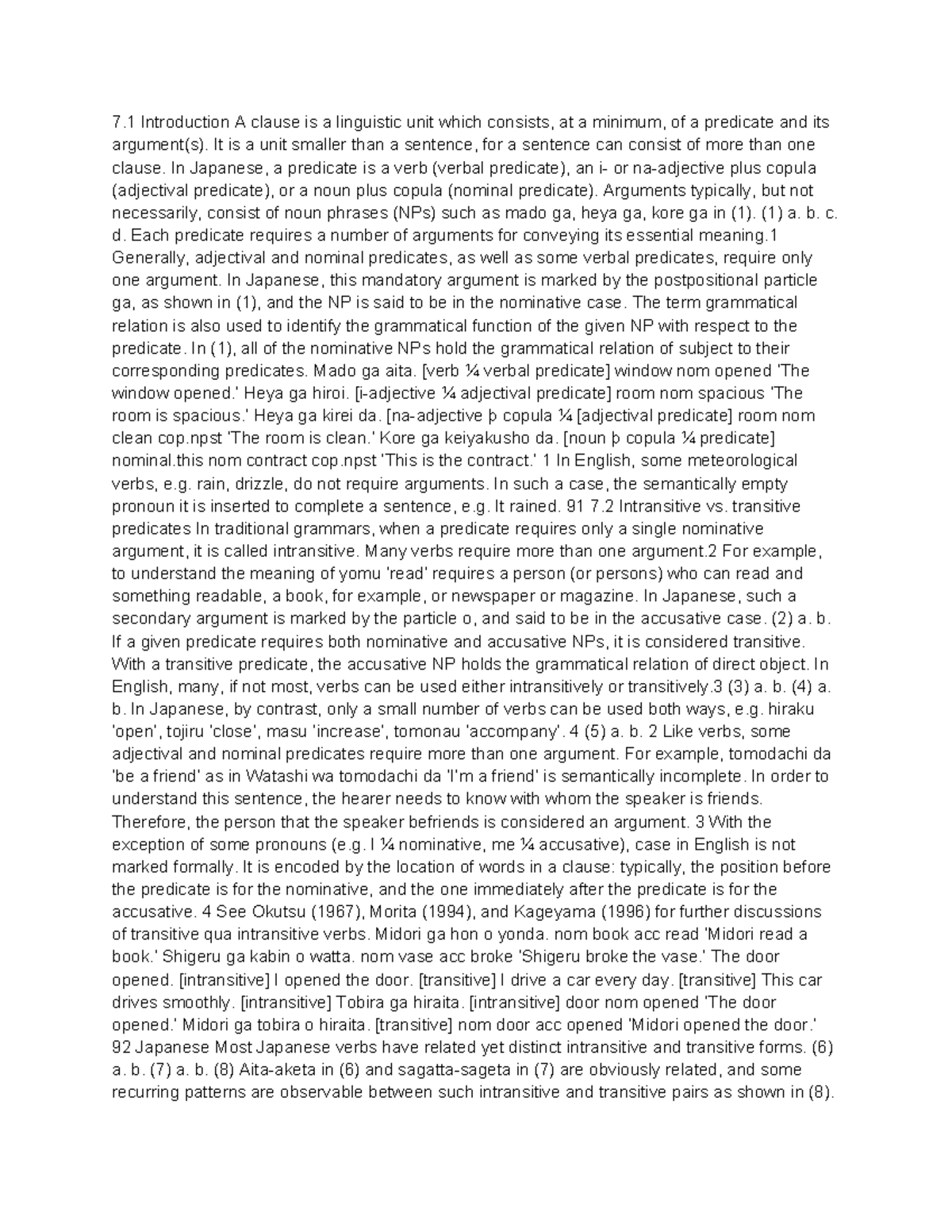 Grammatical Relations and Case Marking in Japanese Language ...