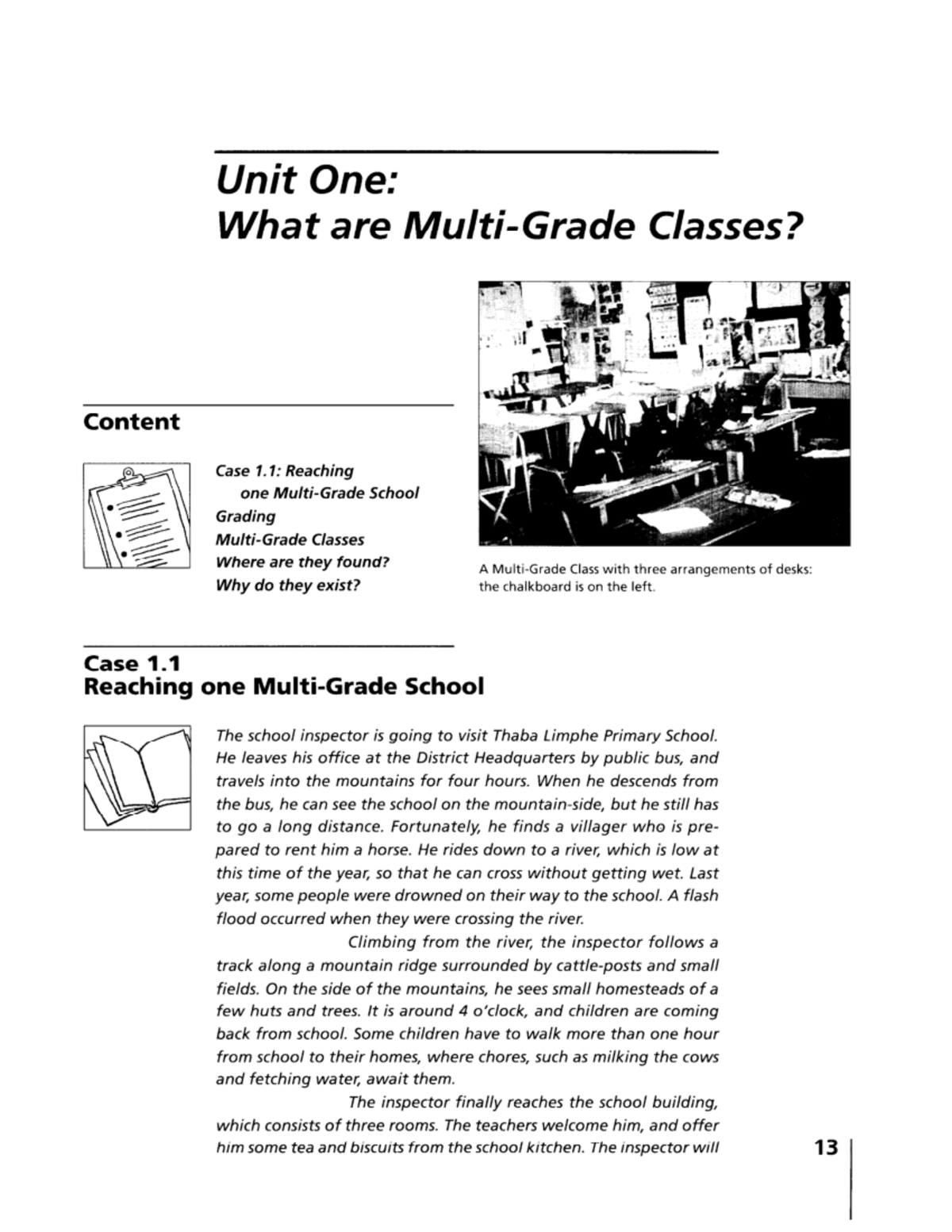 The Nature of Multigrade (Multiage) Teaching (Classes) - Unit One: What are Multi-Grade Classes ...