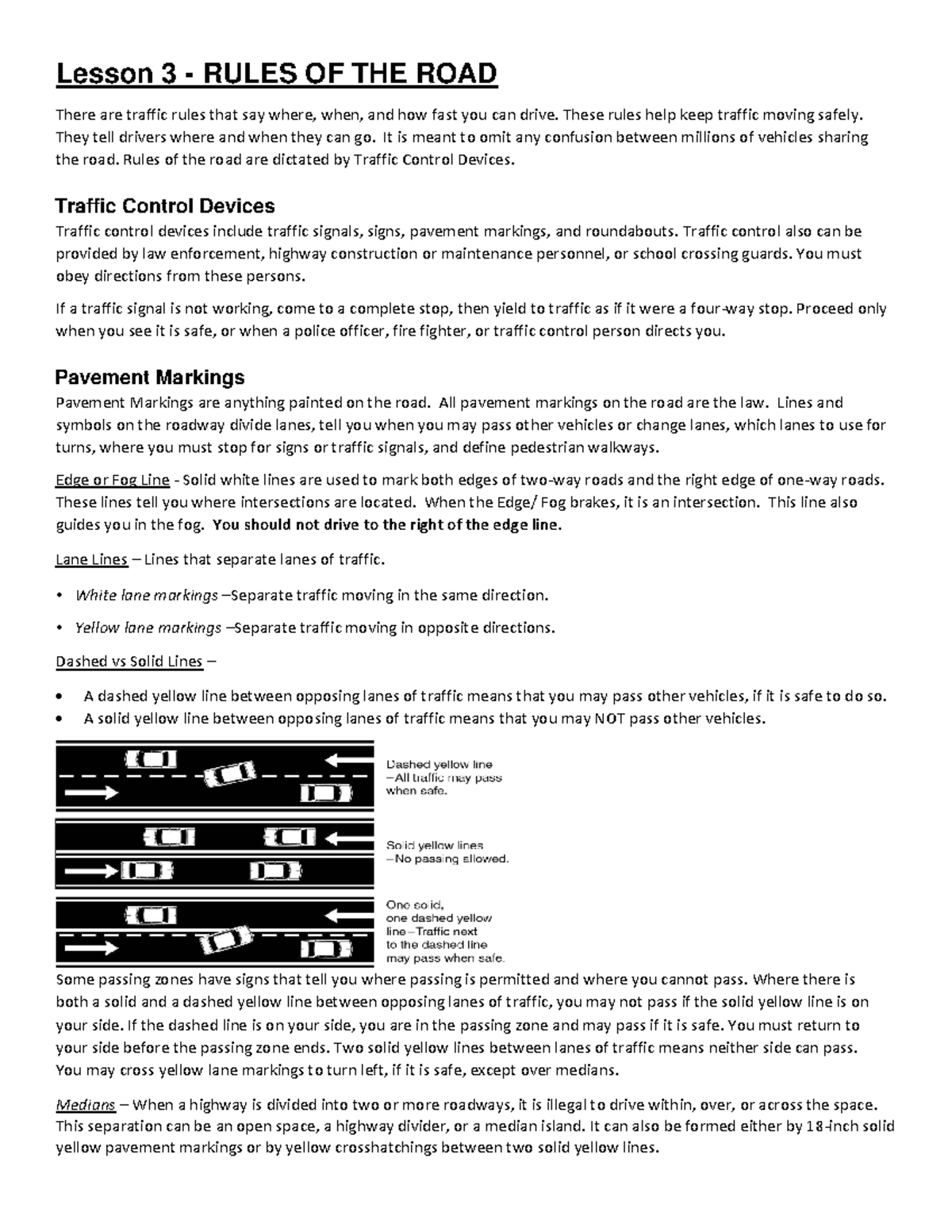 Traffic Rules and Control Devices: A Comprehensive Guide (Lesson 3 ...