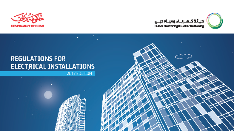 DEWA Regulations for Electrical Installations 2017 Edition - Studocu