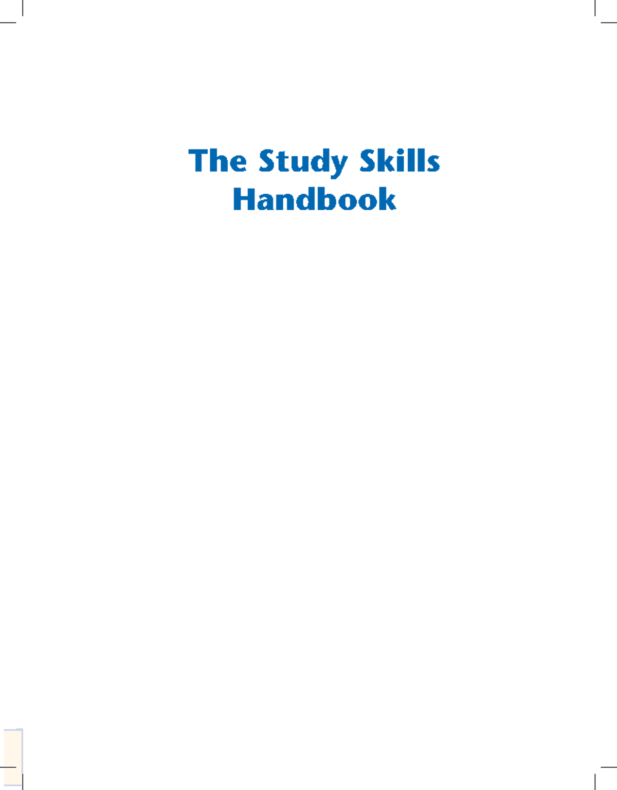 The Study Skills Handbook (4th Edition) by Stella Cottrell - Studocu