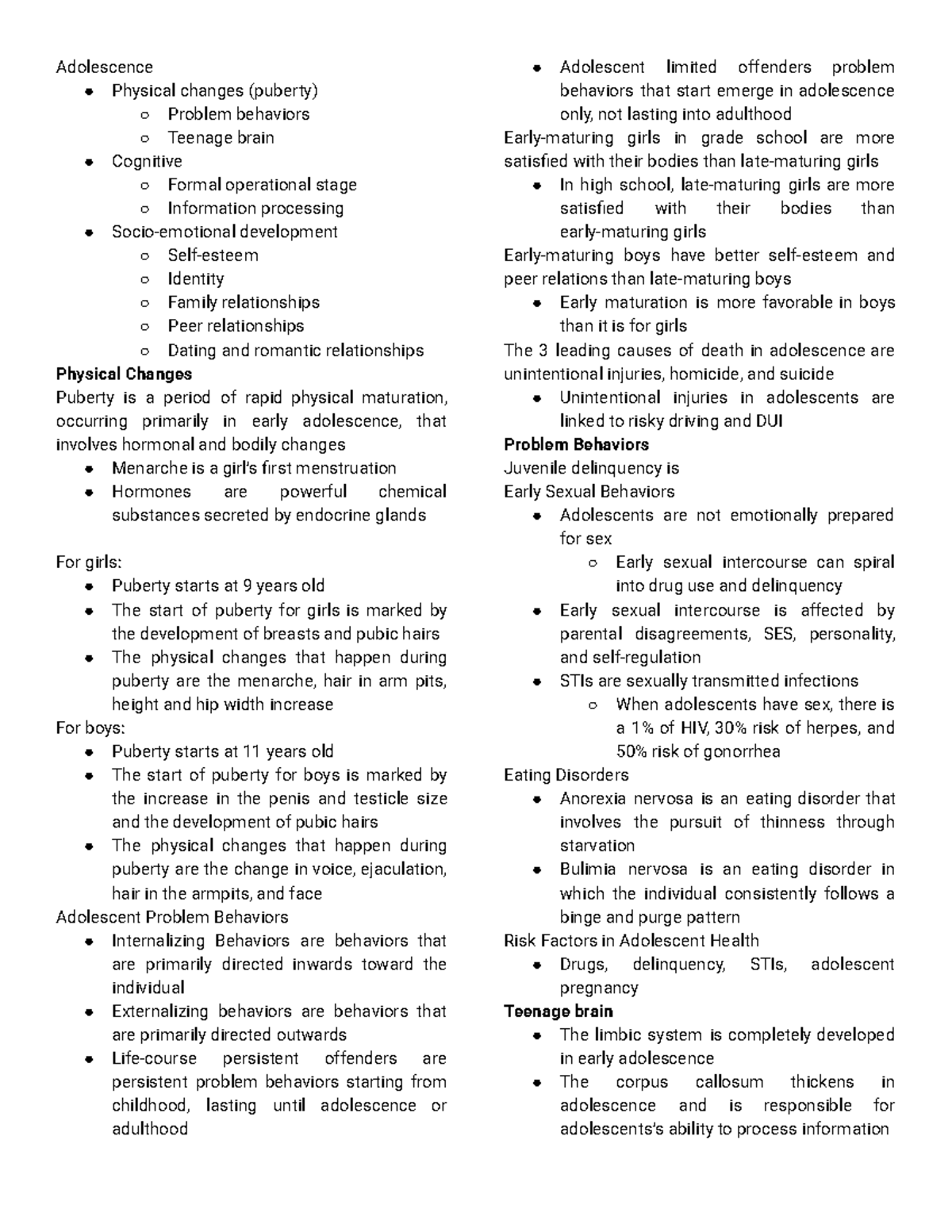 Developmental Psychology: Adolescence to Old Age Notes (PSY 101) - Studocu