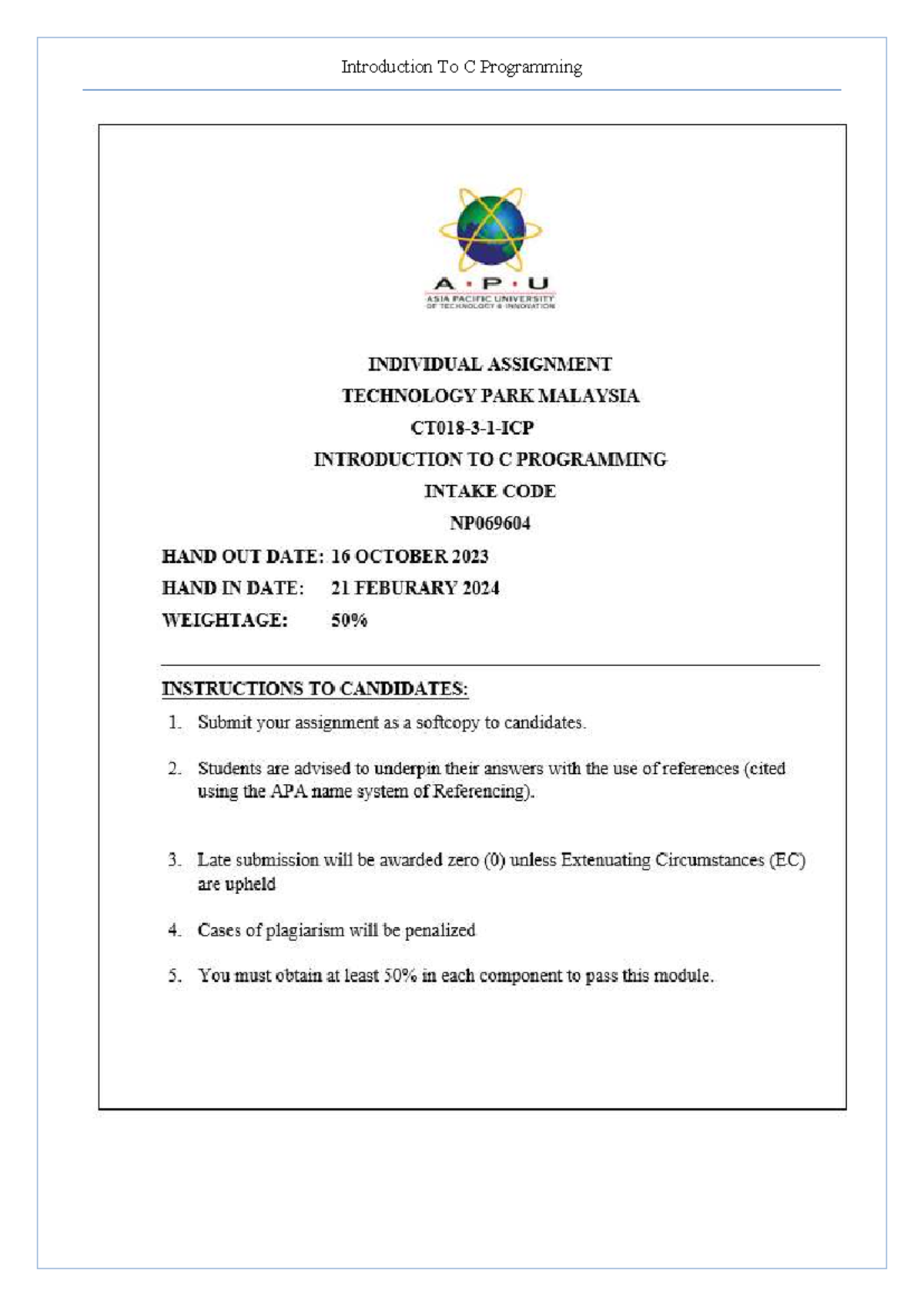 Final Exam C Programming NP069604: Election Management System Overview ...