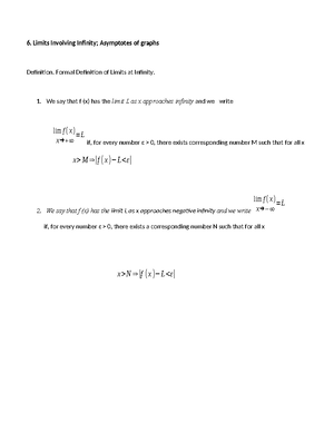 Introduction TO Limits - MATH 116; CALCULUS 1 CHAPTER 1: Limits and ...