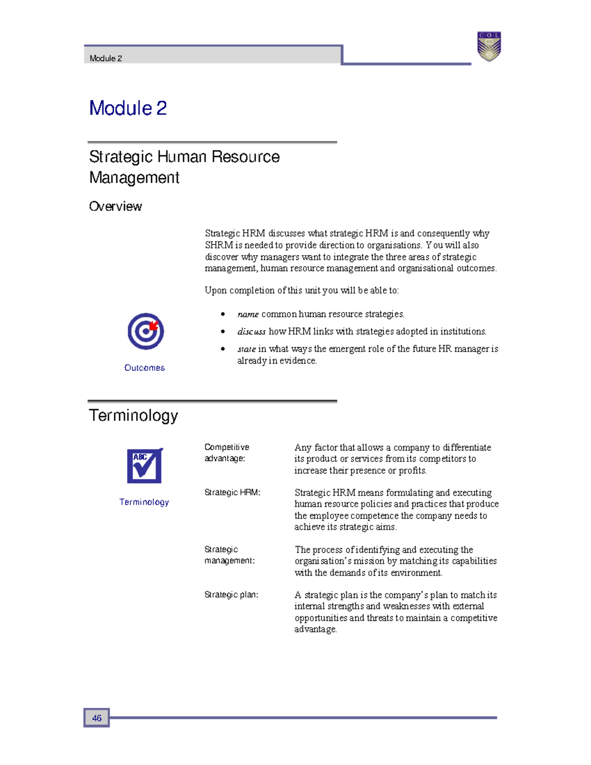 Strategic HRM Overview: Insights from Module-2 for C3 Management - Studocu