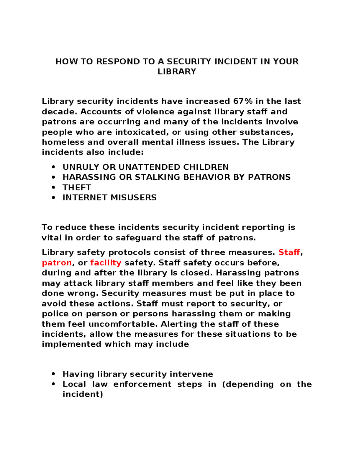 Library Security Incident Response Protocols: Best Practices Guide ...