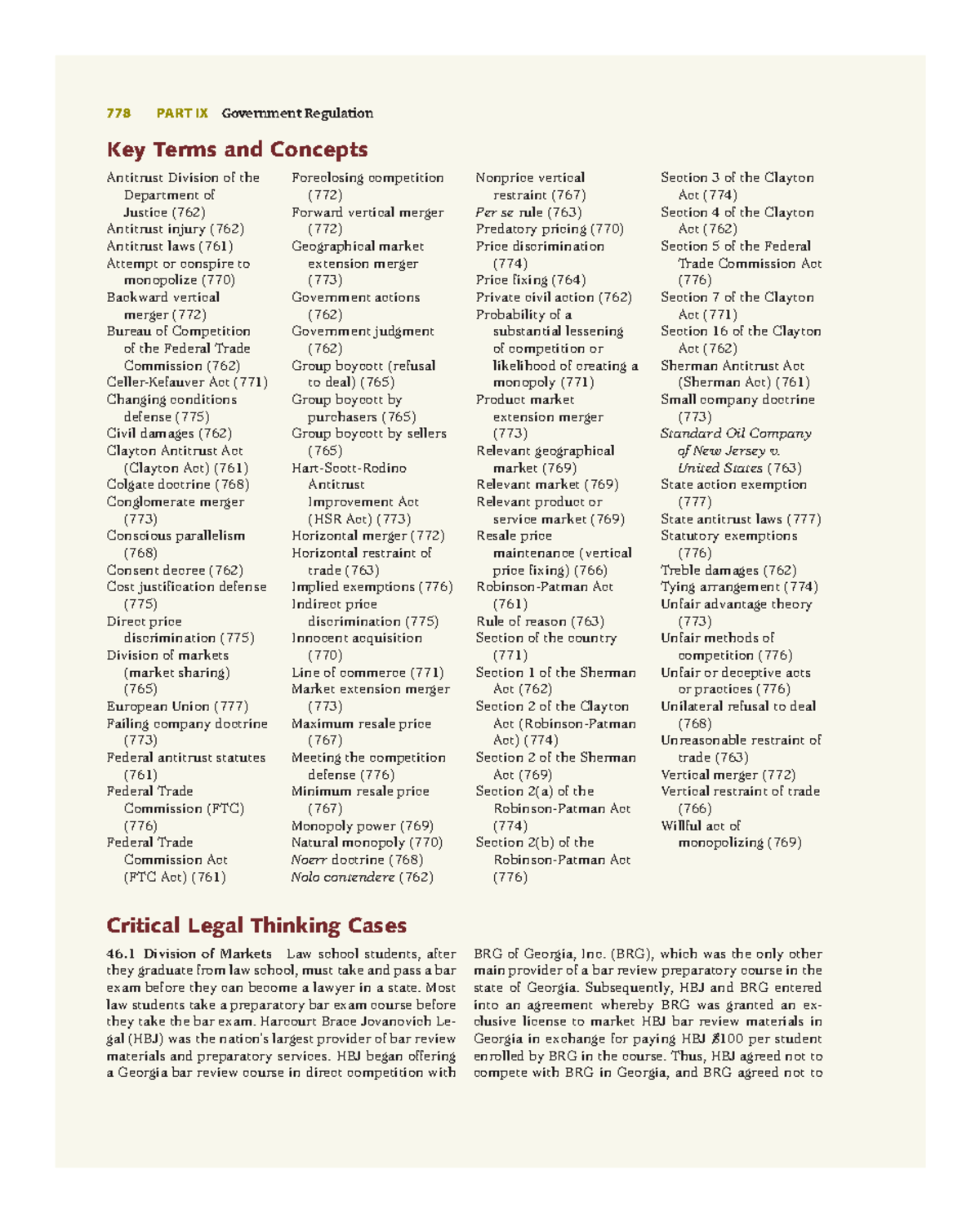 Business Law: Key Concepts and Cases in Antitrust Law (BLAW-270) - Studocu