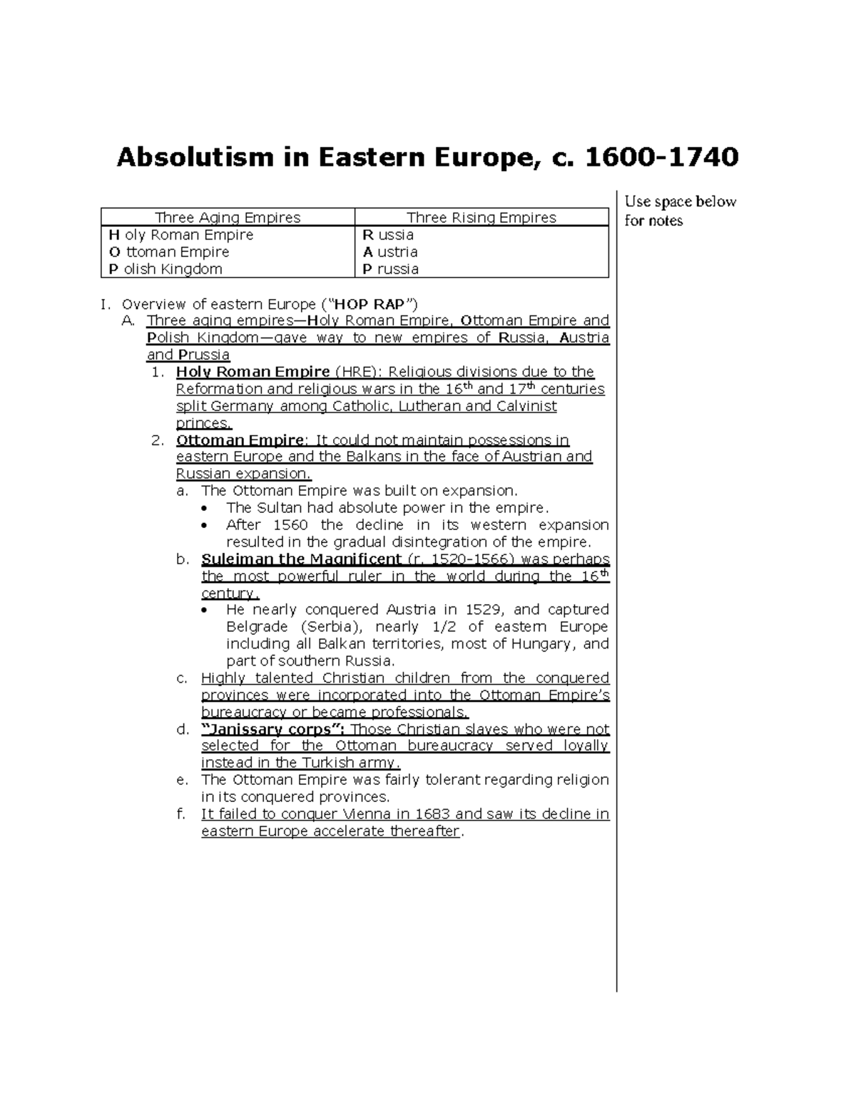 Absolutism in Eastern Europe: The Rise of Russia, Prussia, & Austria ...