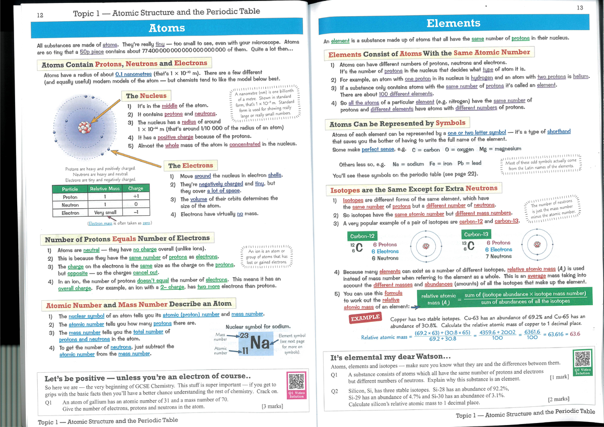 1. Revision Guide Sep Atomic Structure - Topic 1 Atomic Structure and ...
