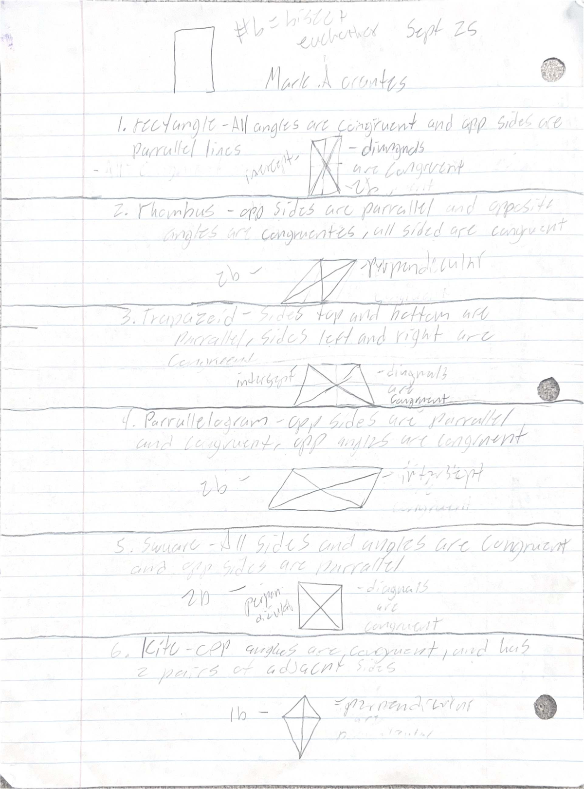 Quad Property Notes: Properties of Quadrilaterals Explained - Studocu