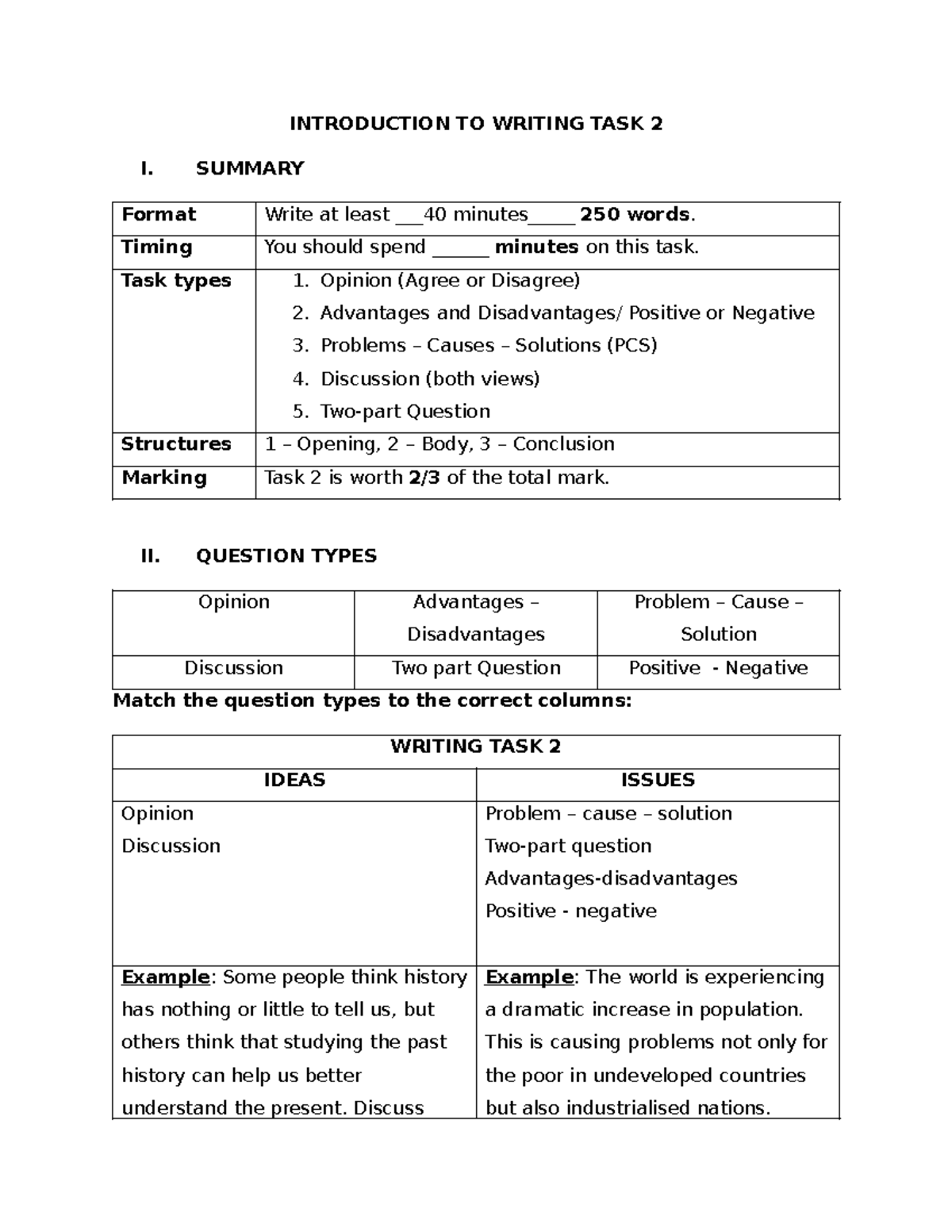 Writing Task 2 Guide: Opinion, Discussion & Solutions - Studocu