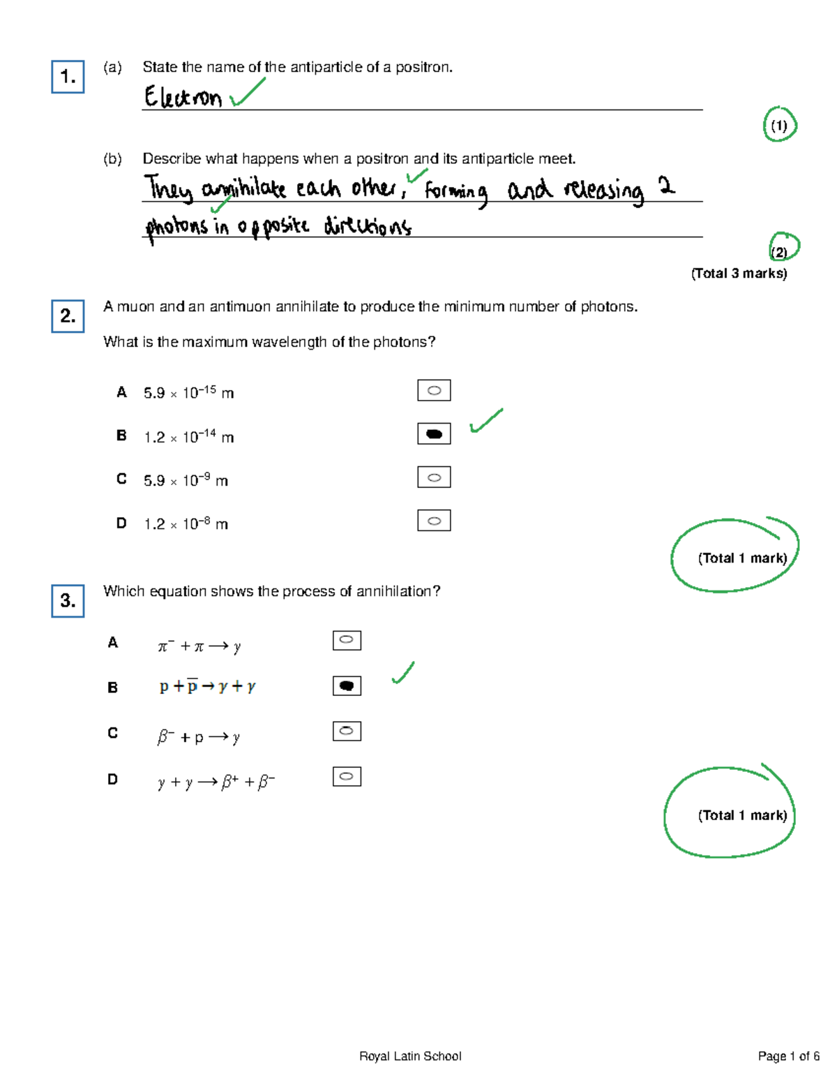 Annihilation Concepts & Quiz - PHYS 101 - Studocu