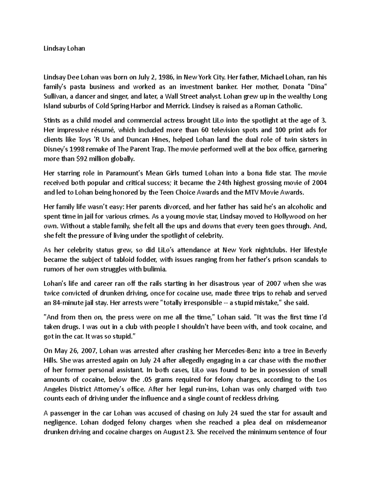 Lindsay Lohan story story story story story story - Lindsay Lohan ...