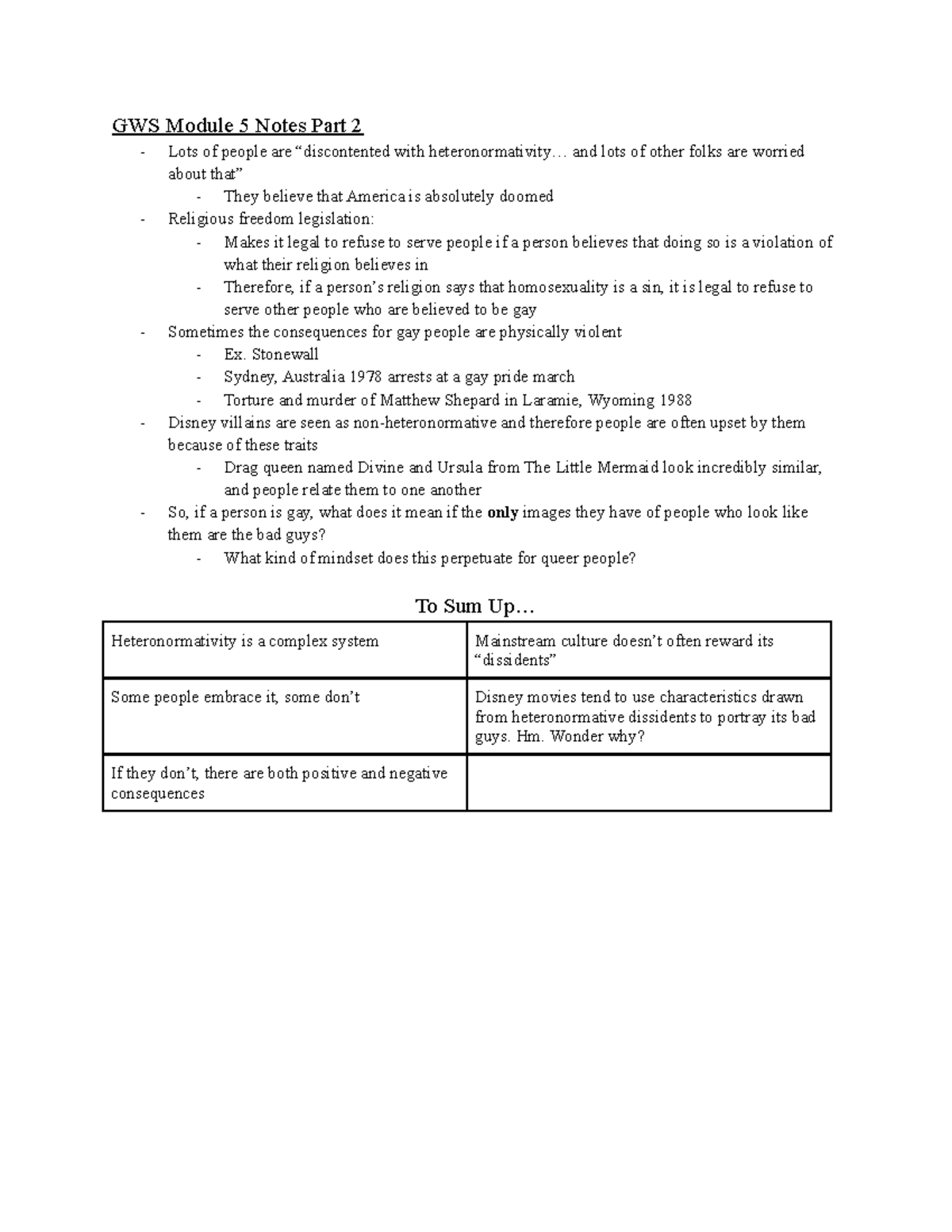 GWS Module 5 Notes Part 2 - GWS Module 5 Notes Part 2 Lots of people ...