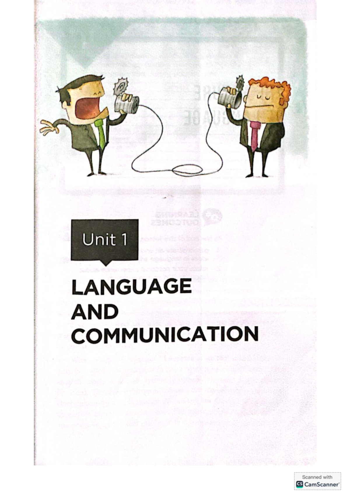 Unit 1: Language and Communication - Lesson 1 Overview - Studocu