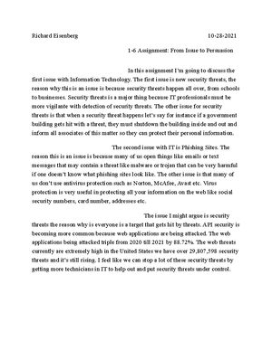 8-3 Reflection - last week of class assignment - ENG-123-Q4722 - 1 English 123: 8-3 Reflection ...