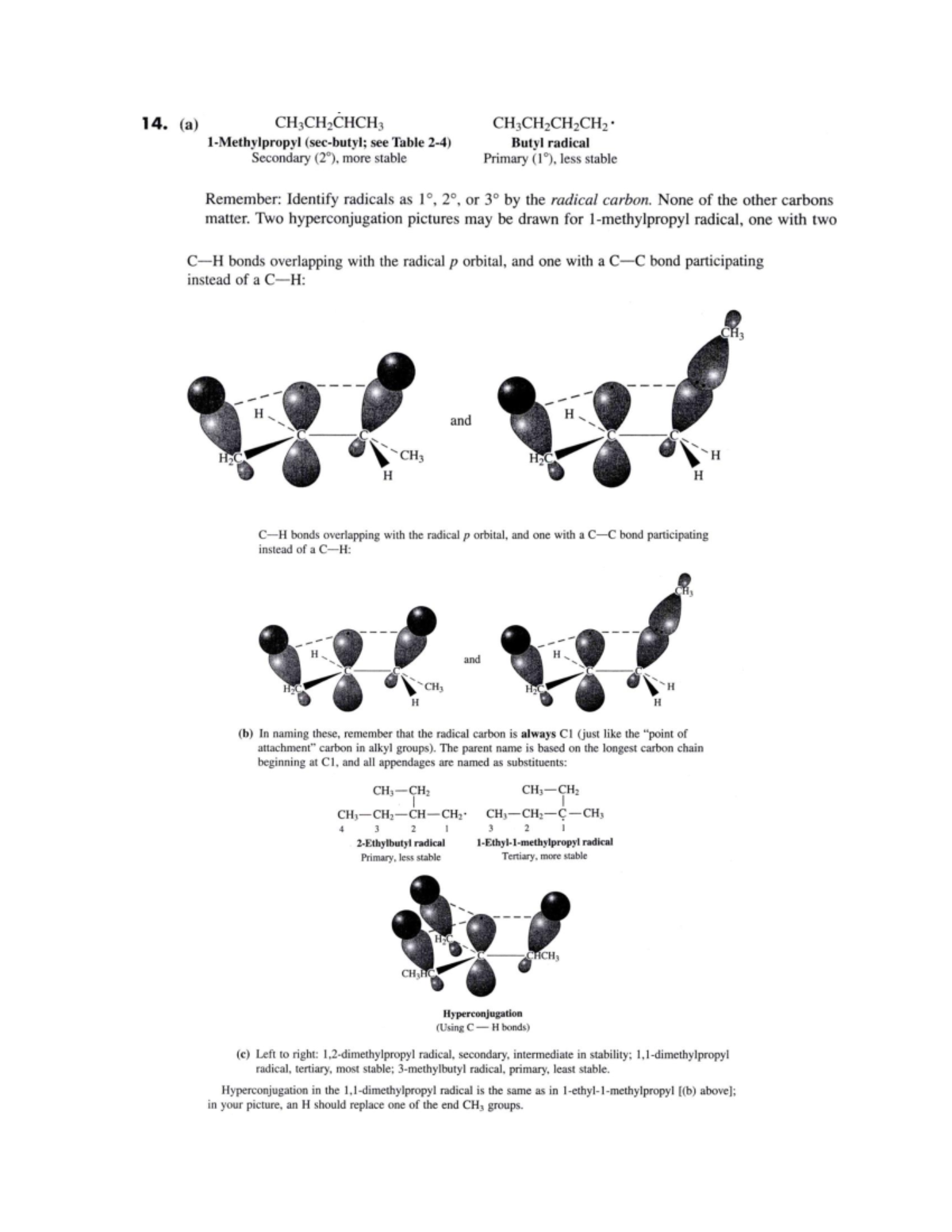 Solutionnaire Chapitre 3 : Radicaux et Hyperconjugation - Studocu