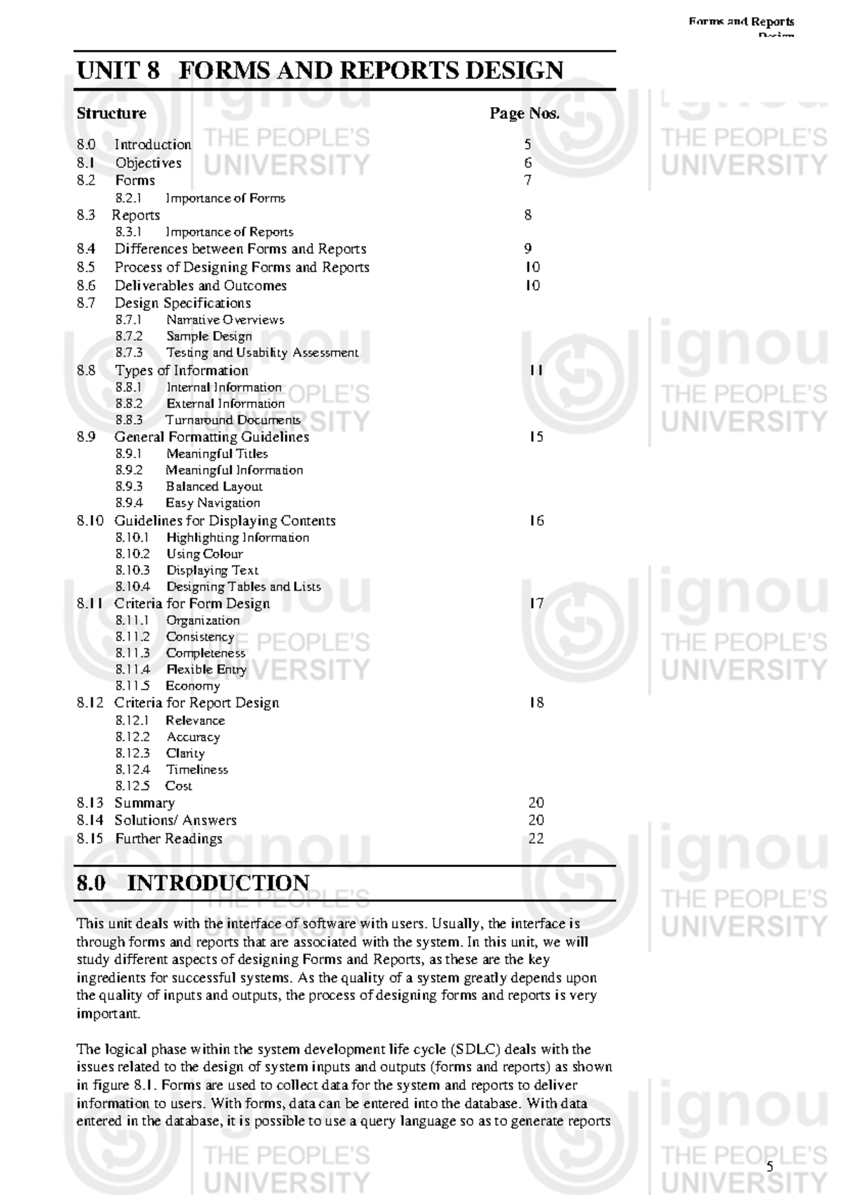 File design and report design - Forms and Reports Design UNIT 8 FORMS ...