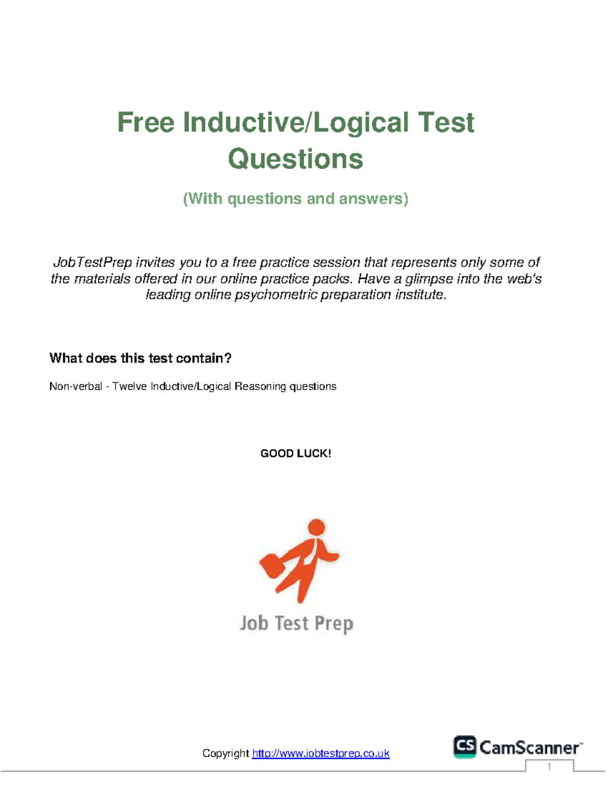 Inductive Logical Test Questions & Answers - Free Practice Session ...